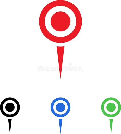 Map Pin Icon Pointer Navigation Symbol Flag Mark Place Location Pictogram Thumbtack Sign
