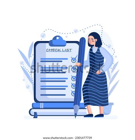 Task Completion Analysis Smiling Pleased Young Stock Vector Royalty