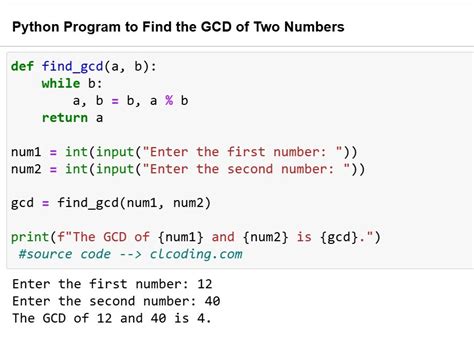Day 59 Python Program To Find Gcd Of Two Number ~ Computer Languages