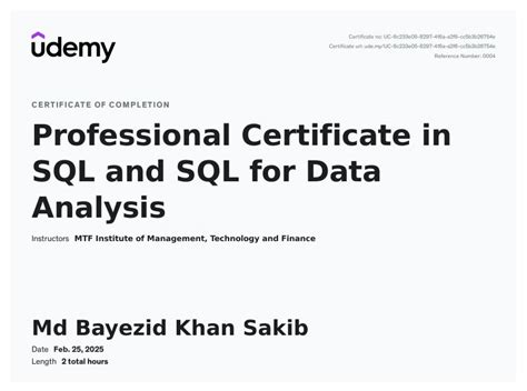 alhamdulillah i ve just completed my sql and sql for data analysis