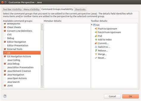 Eclipse Git How To Get Toolbar Stack Overflow
