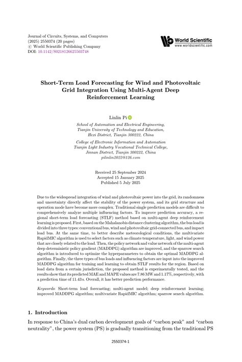 Short Term Load Forecasting For Wind And Photovoltaic Grid Integration Using Multi Agent Deep