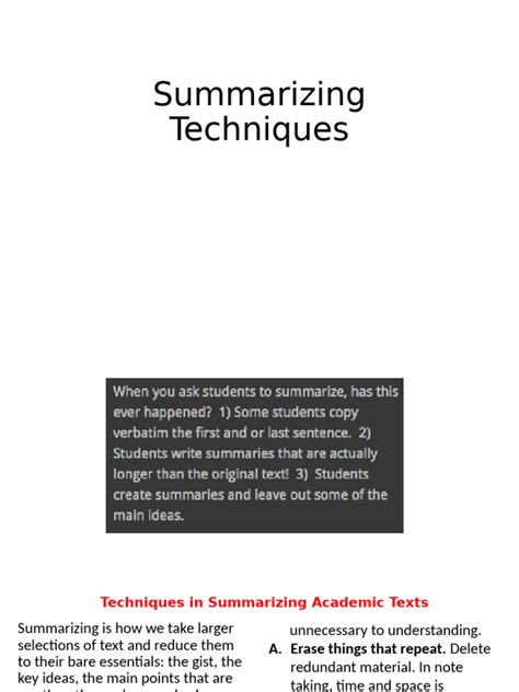 summarizing ppt updated pdf