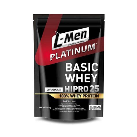 L Men Platinum Basic Whey Protein Unflavoured 800gr18lbs 25g Whey