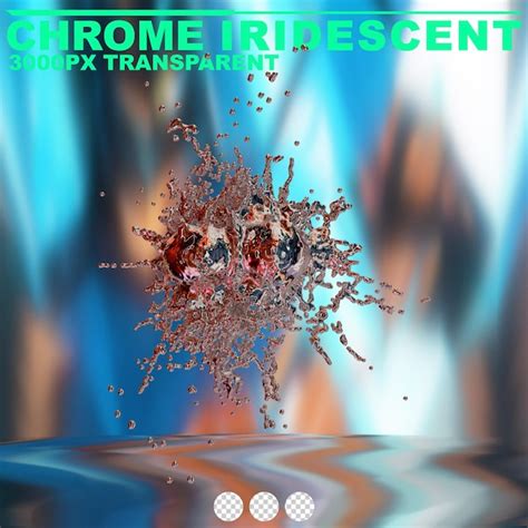 Premium Psd Futuristic Chrome Liquid Iridescent Abstract Metallic