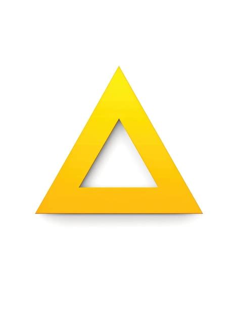 premium photo create a simple 2d yellow triangle on a white back