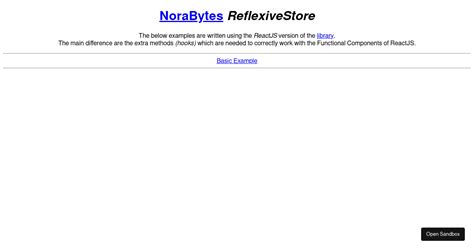 Reflexive Store Codesandbox