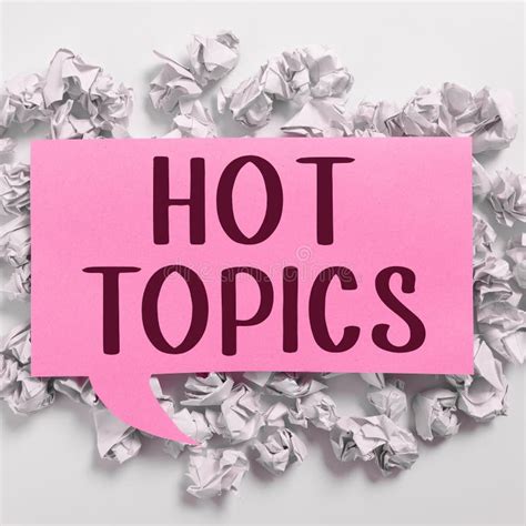 Conceptual Caption Hot Topics Business Concept Subject That A Lot Of
