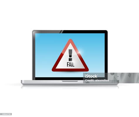 노트북에서 로그인이 실패합니다 일러스트 디자인 3차원 형태에 대한 스톡 벡터 아트 및 기타 이미지 3차원 형태 개념 개념과 주제 Istock
