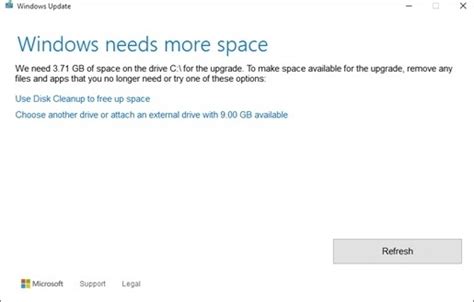 Fixed No Enough Disk Space For Windows Update