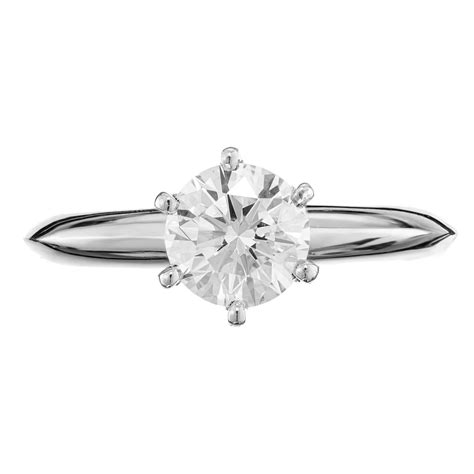 Tiffany And Co Gia Anillo De Compromiso Solitario En Platino Con