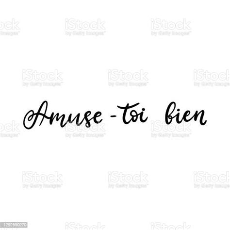 프랑스어로 영감을 주는 문구 엽서 포스터 벽지에 대한 흑백 색상의 서예 문자 부여 비문 개념에 대한 스톡 벡터 아트 및 기타 이미지 Istock