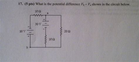 solved what is the potential difference vb va shown in the