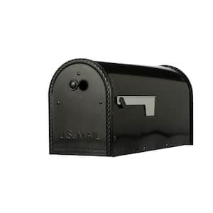 Architectural Mailboxes Patriot Black Medium Plastic Post Mount