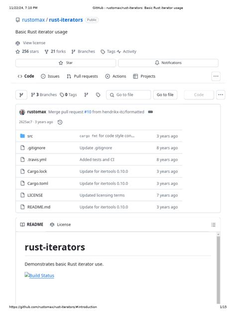 Github Rustomax Rust Iterator Pdf Computer Science