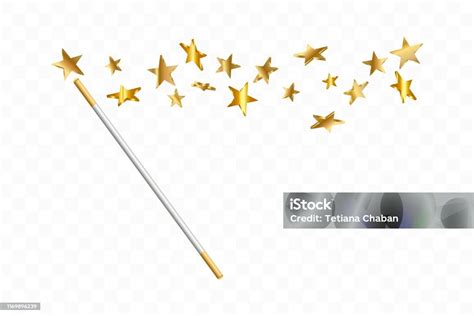 투명 한 배경에 3d 별 매직 지팡이 금 먼지의 흔적 매직 추상 적 배경 격리 기적과 마법 벡터 그림입니다 3차원 형태에 대한 스톡 벡터 아트 및 기타 이미지 Istock