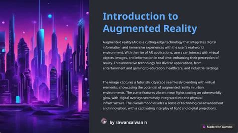 Introduction To Augmented Reality Newpptx