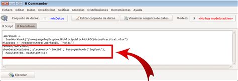 R a través de RCommander