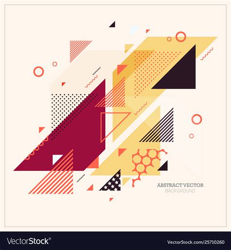 Abstract Art Background With Geometric Elements Vector Image