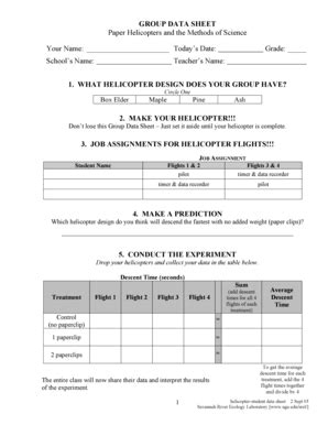 Fillable Online GROUP DATA SHEET Fax Email Print PdfFiller