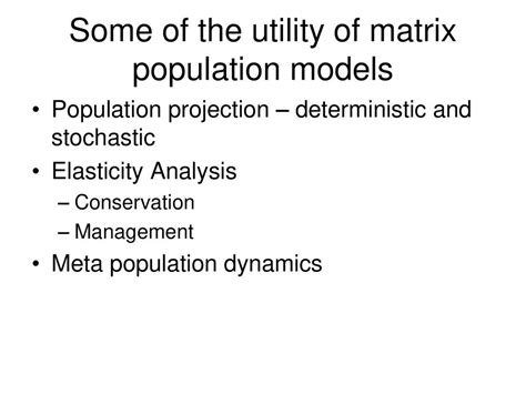 matrix population models ppt download