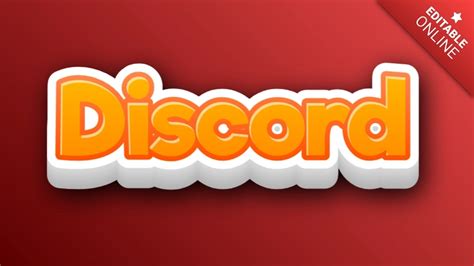 Discord Orange 3d Text Effect Generator