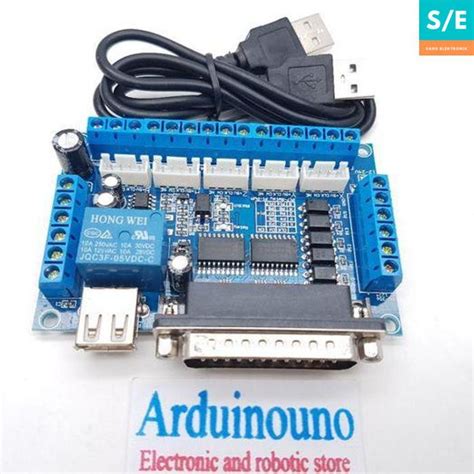 Jual Mach3 Cnc 5 Axis Breakout Board Controller Interface Usb Power Driver Spareparts Shopee