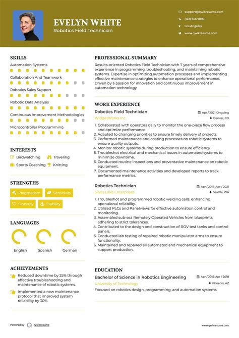 10 Robotics Technician Resume Samples And Templates For 2025 10 Robotics Technician Resume Samples And Templates For 2025