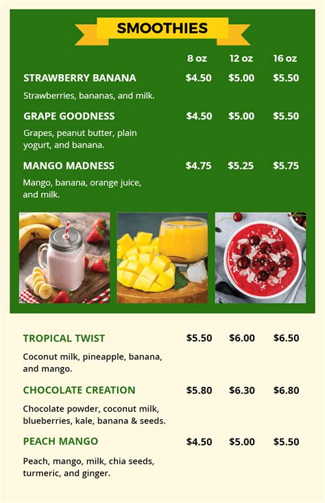 Menu Card Designs