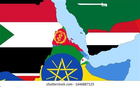 Center Map Eritrea Vector Maps Showing Stock Vector Royalty Free