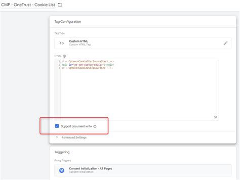 Cookies List From Onetrust After Injecting The Code Are Displayed At