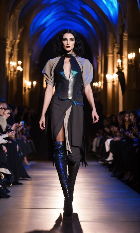 Lexica Lothlorien Androgynous Royal Vampire Walking Runway During