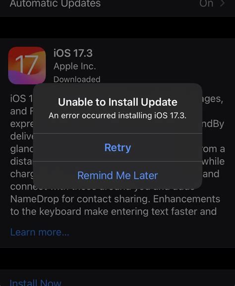 Wont Install 173 Rios