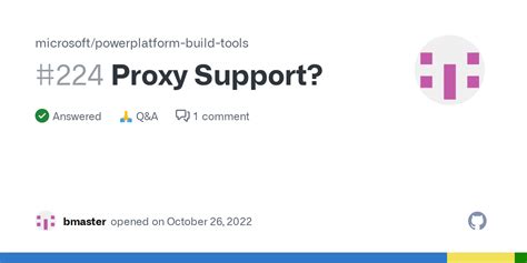 Proxy Support · Discussion 224 · Microsoftpowerplatform Build Tools · Github