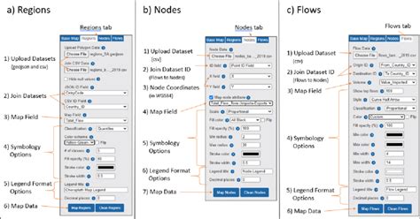 Figure A 4 Map Settings Panel Interface Showing The Regions Tab The Download Scientific