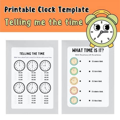 Blank Analog Clock Worksheet For Telling Time Printable Clock Template