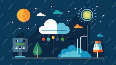 premium vector an intelligent lighting system that automatically