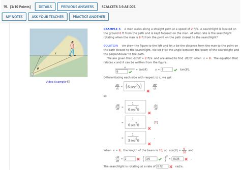 Solved EXAMPLE A Man Walks Along A Straight Path At A Chegg