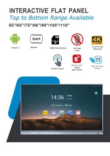 65inch Digital Classroom Board At ₹ 77000 Piece Interactive Board For