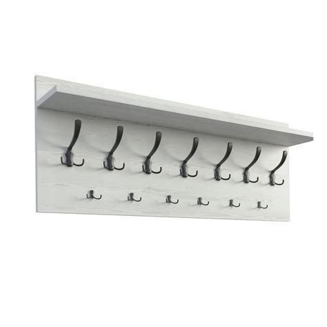 Дървена закачалка за стена 1052270004 бял 40 X 110 см Emag Bg