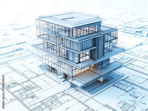 Building Development Blueprint Architectural Diagram Floor Plans Construction Design