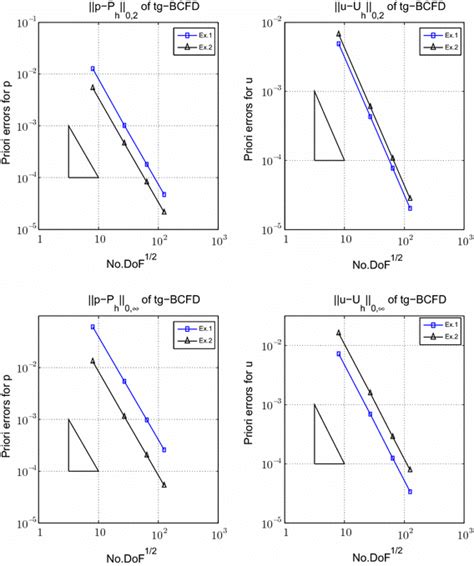 Loglog Plots Of Errors Left Top Errors Of P In Discrete Download
