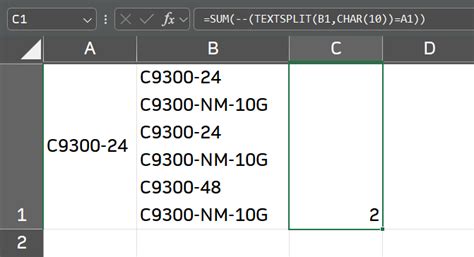 Excel Count Number Of Items In A Multiline Cell That Match A Text
