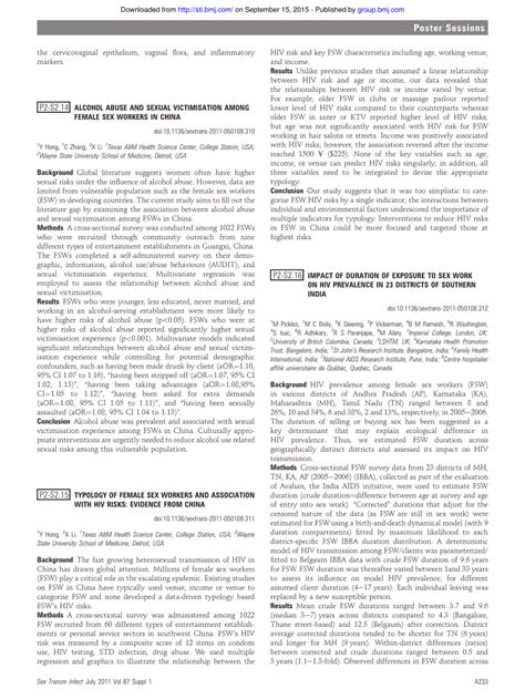Pdf P2 S2 16 Impact Of Duration Of Exposure To Sex Work On Hiv