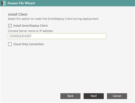 Create An Answer File Smartdeploy Help Center