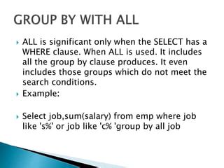 Sql Server Session 10 Group By Clause PPT