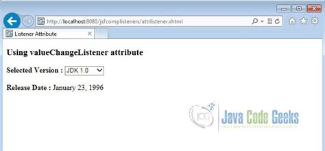 Jsf Components Listeners Example Java Code Geeks Jsf Components Listeners Example Java Code Geeks