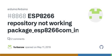 Esp8266 Repository Not Working Packageesp8266comindexjson · Issue