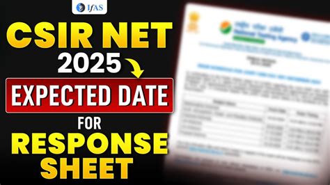 Csir Net Mathematics Response Sheet 2025 Answer Key Expected Date