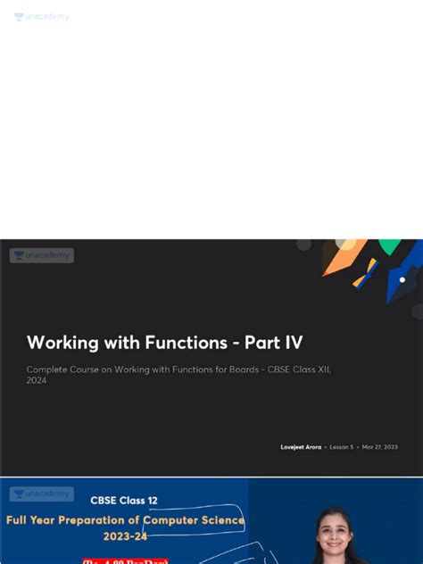 Working With Functions Part Iv With Anno Pdf